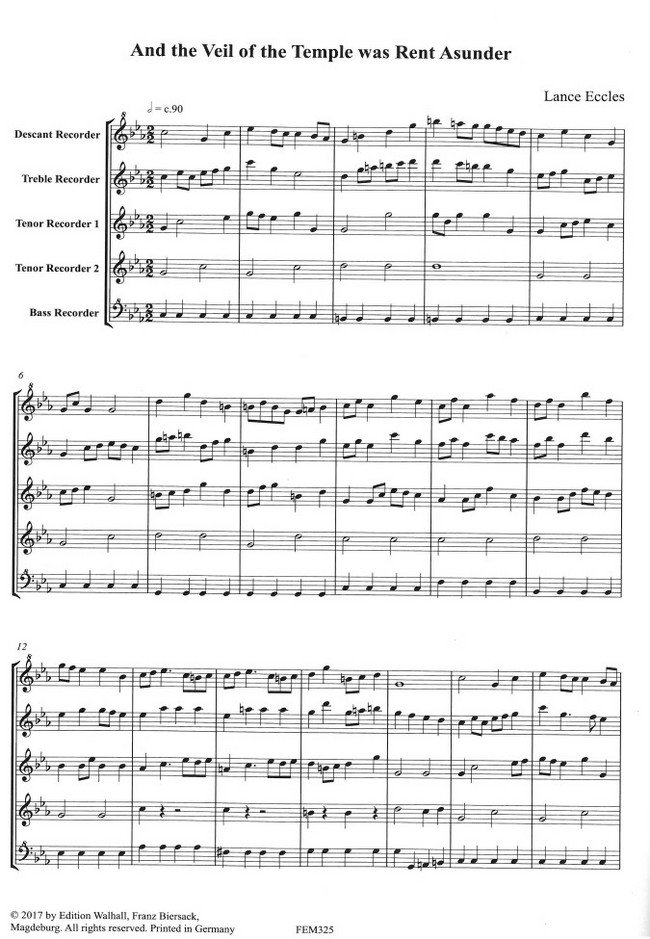 And the Veil of the Temple was Rent Asunder (5R)(SATTB)-音樂園