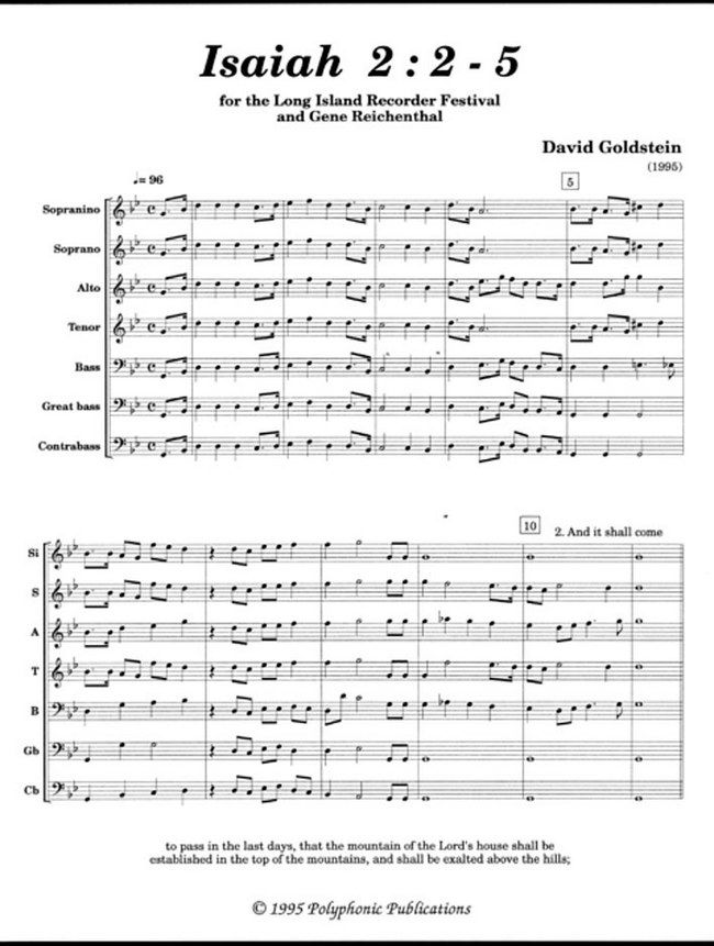 Isaiah 2：2-5 (ESB)(7R)+Vc-音樂園