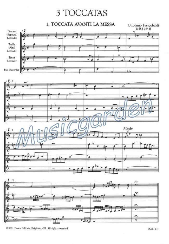 3 Toccatas (4R)(SATB)-音樂園